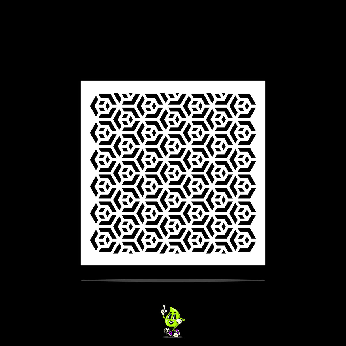 Hex Vinyl Stencil Pack – Set of 4 | Tropical Glitz