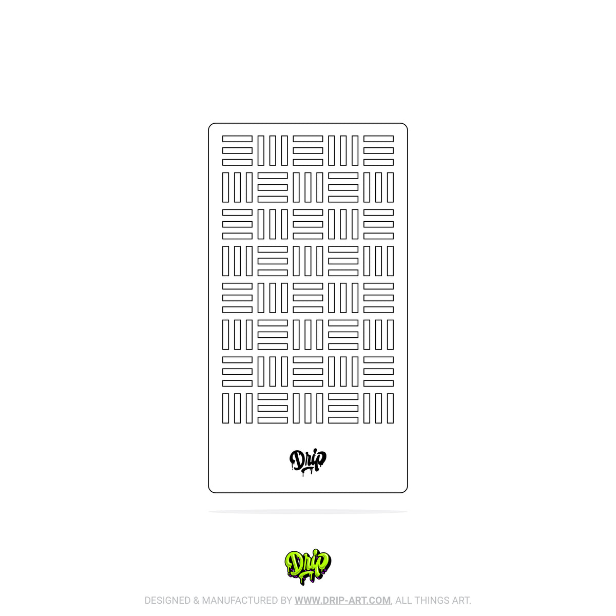 Mylar Stencil Cross Hatching | Tropical Glitz